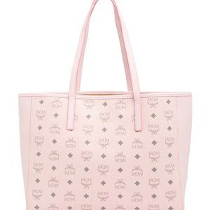 MCM | Bags | Mcm Classic Leather Shopper Tote Bag Powder Pink Black ...